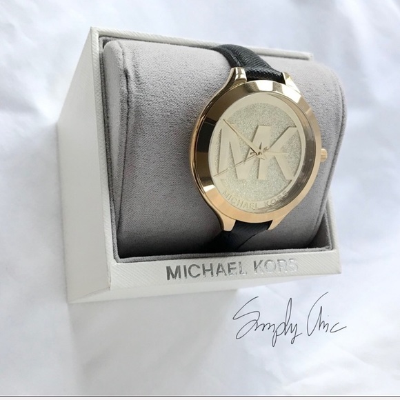Michael Kors | Accessories | Nwt Authentic Mk Gold Tone Logo Watch ...
